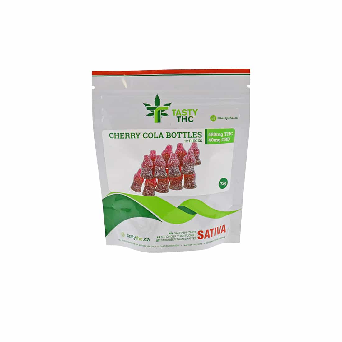 Cherry Cola Bottles (High Dose) (12Pcs) – Tasty THC